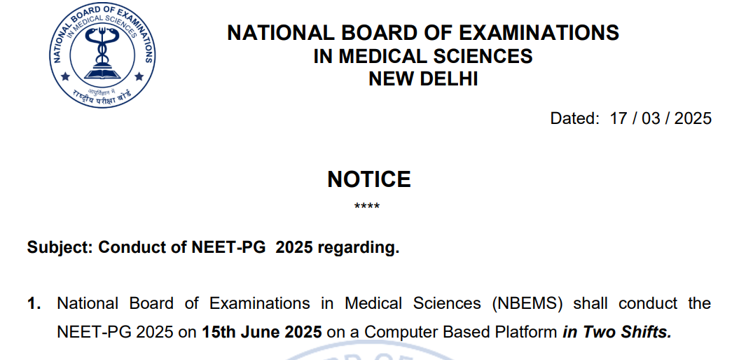 NEET-PG 2025 Exam Date Announced – Check Official Details ...